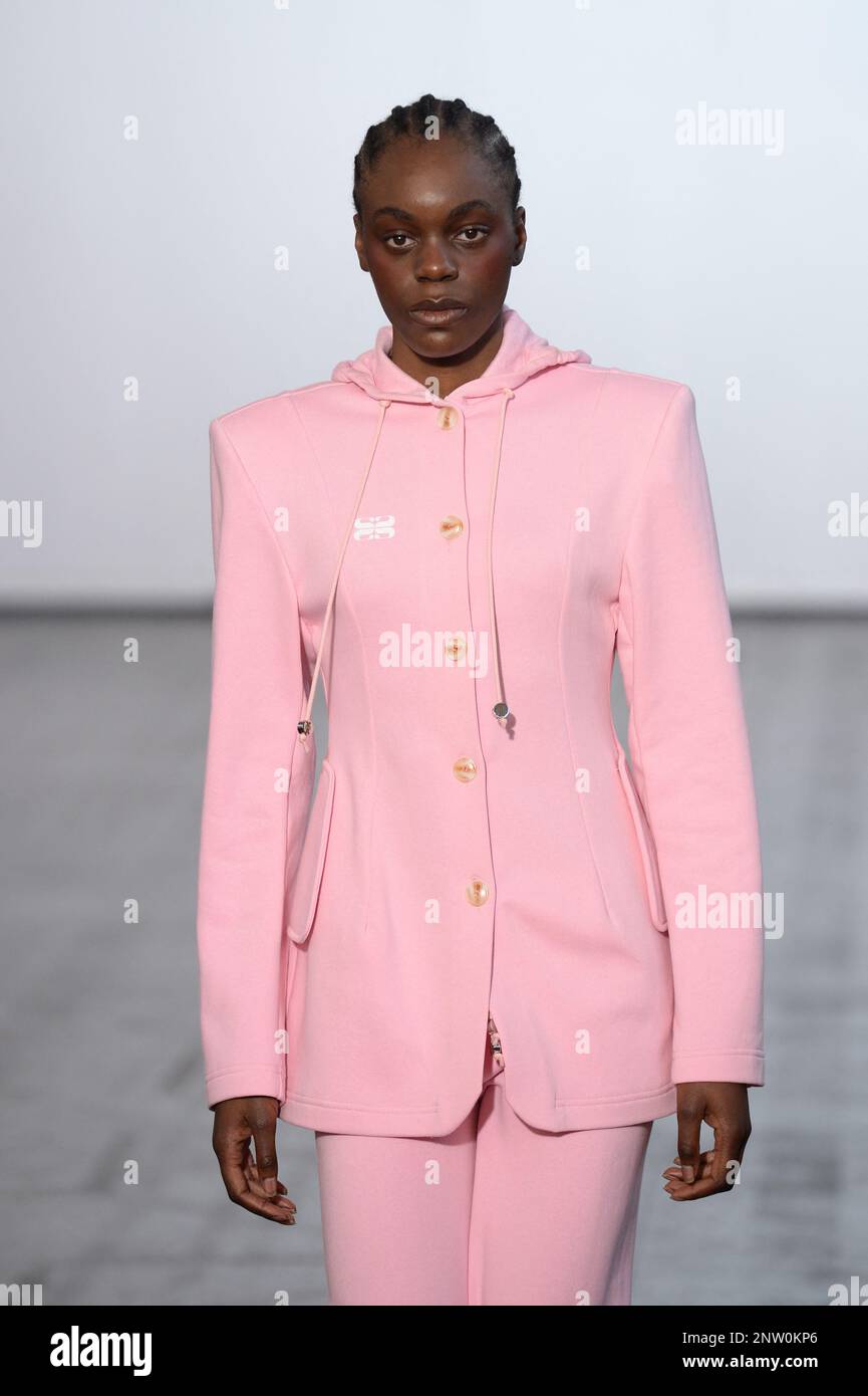 Paris, France on February 28, 2023. A model walks the runway during the ...