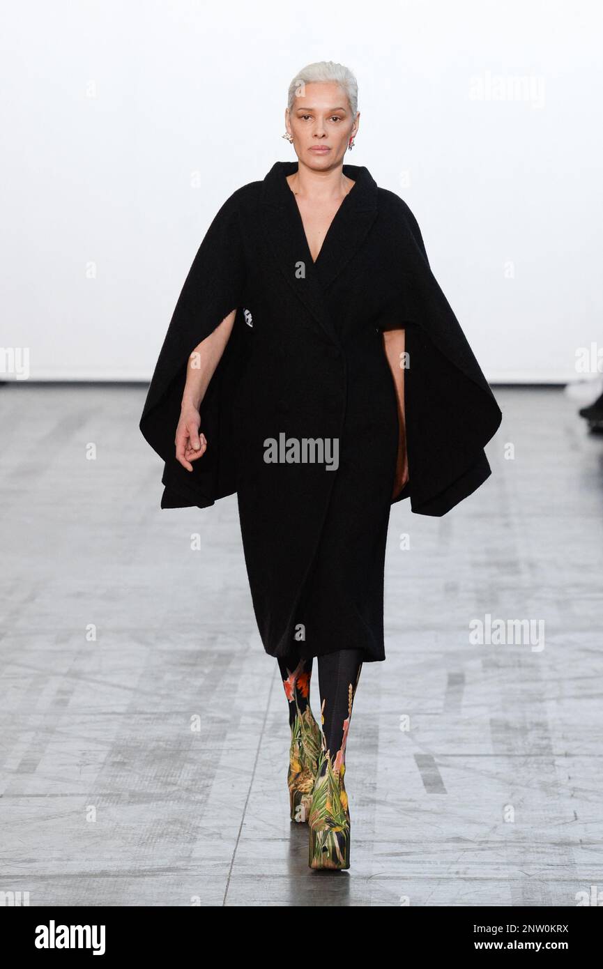 Paris, France on February 28, 2023. A model walks the runway during the ...