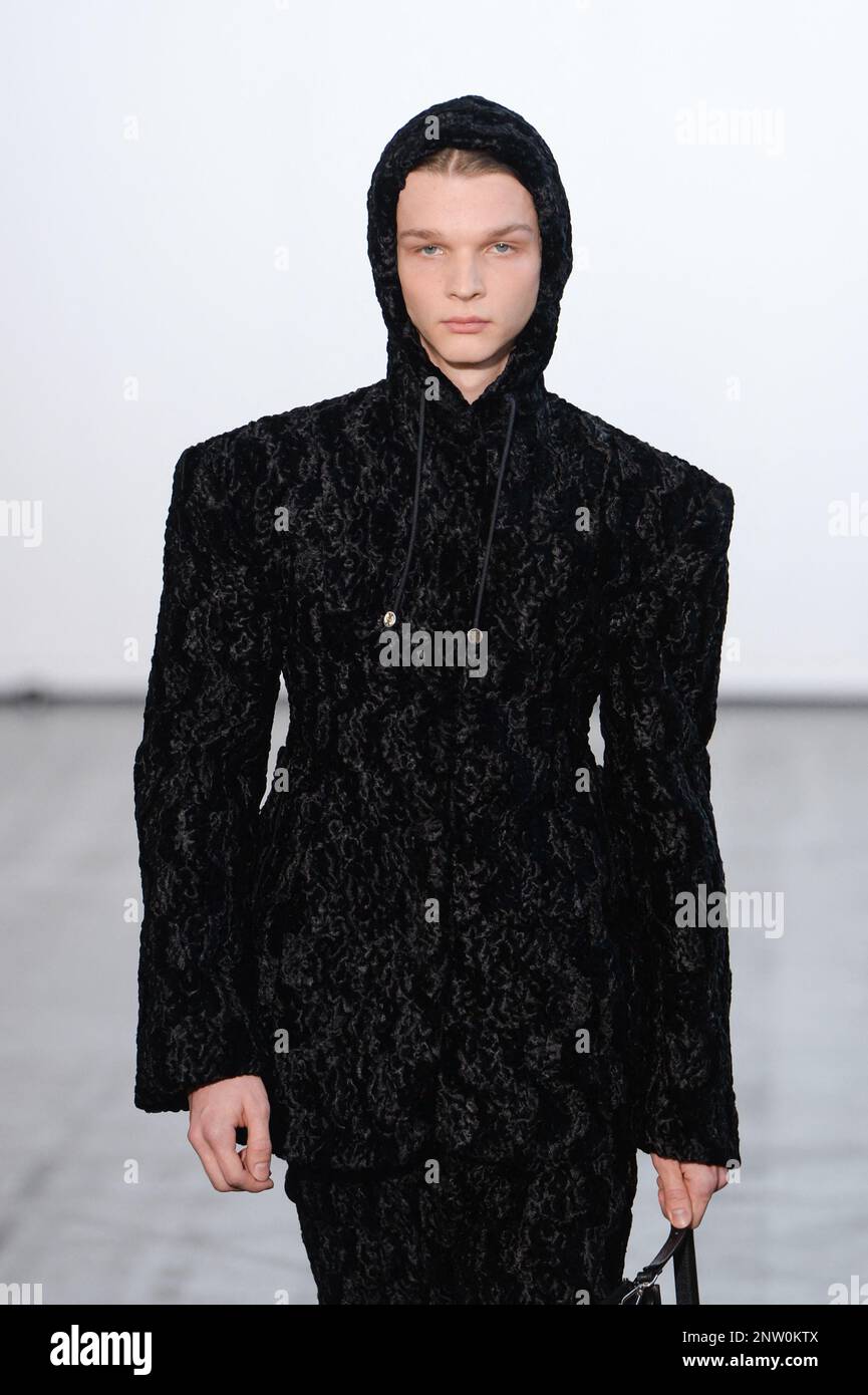 Paris, France on February 28, 2023. A model walks the runway during the ...