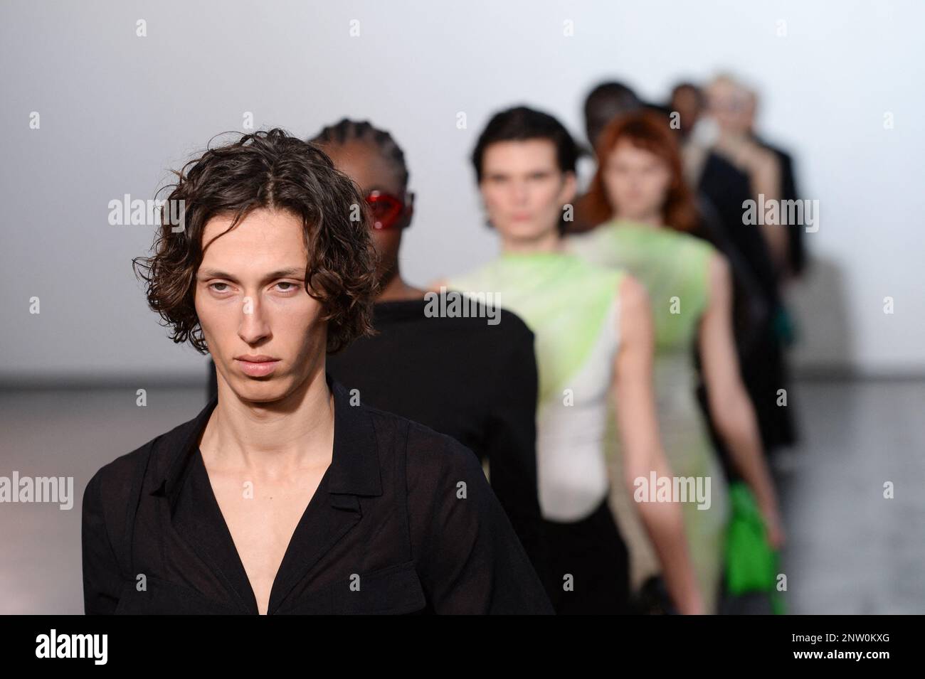 Paris, France on February 28, 2023. Models walk the runway during the ...