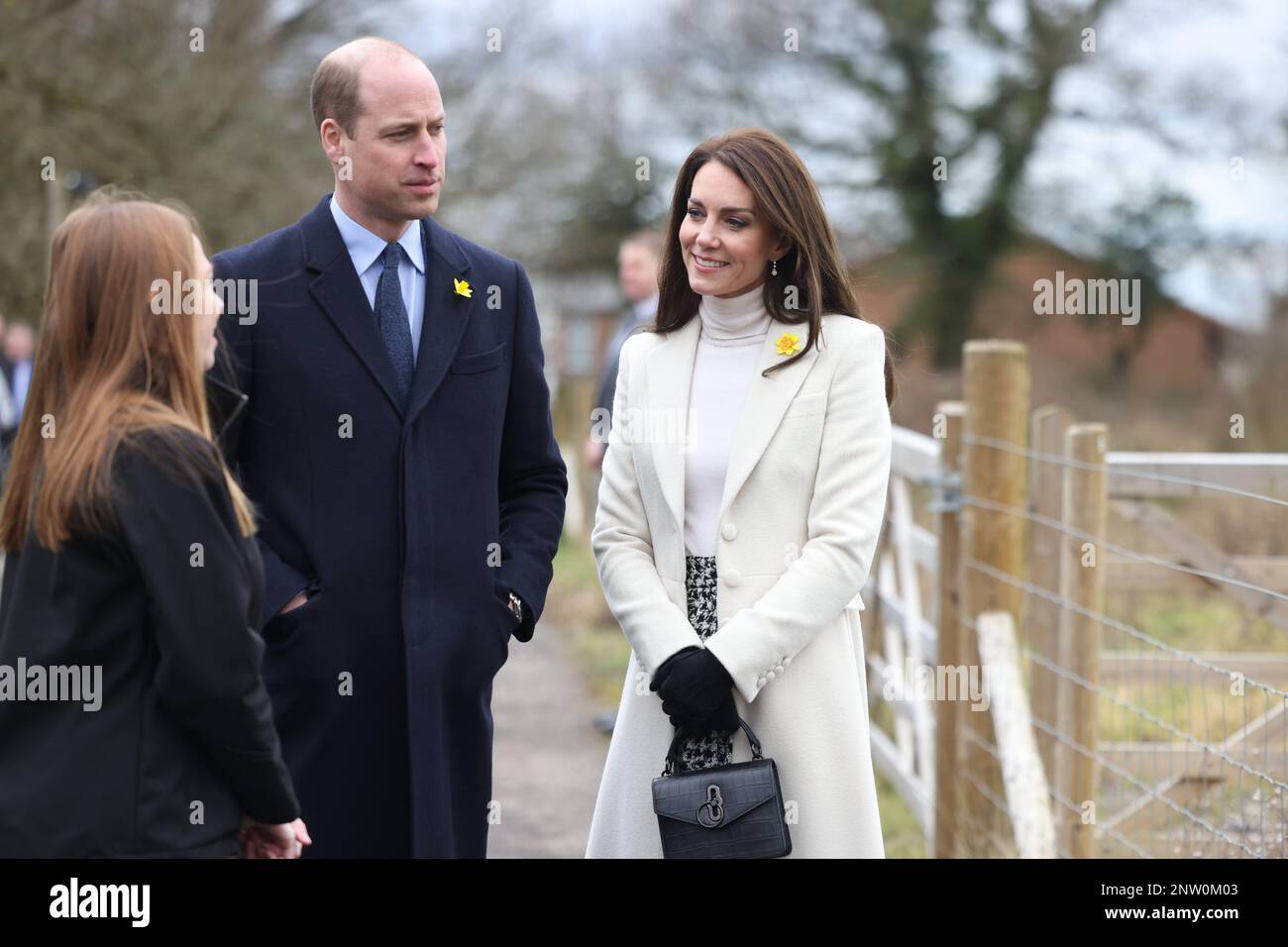 The Prince and Princess of Wales speak with life at No27 founder Annabelle Padwick (left) during ...