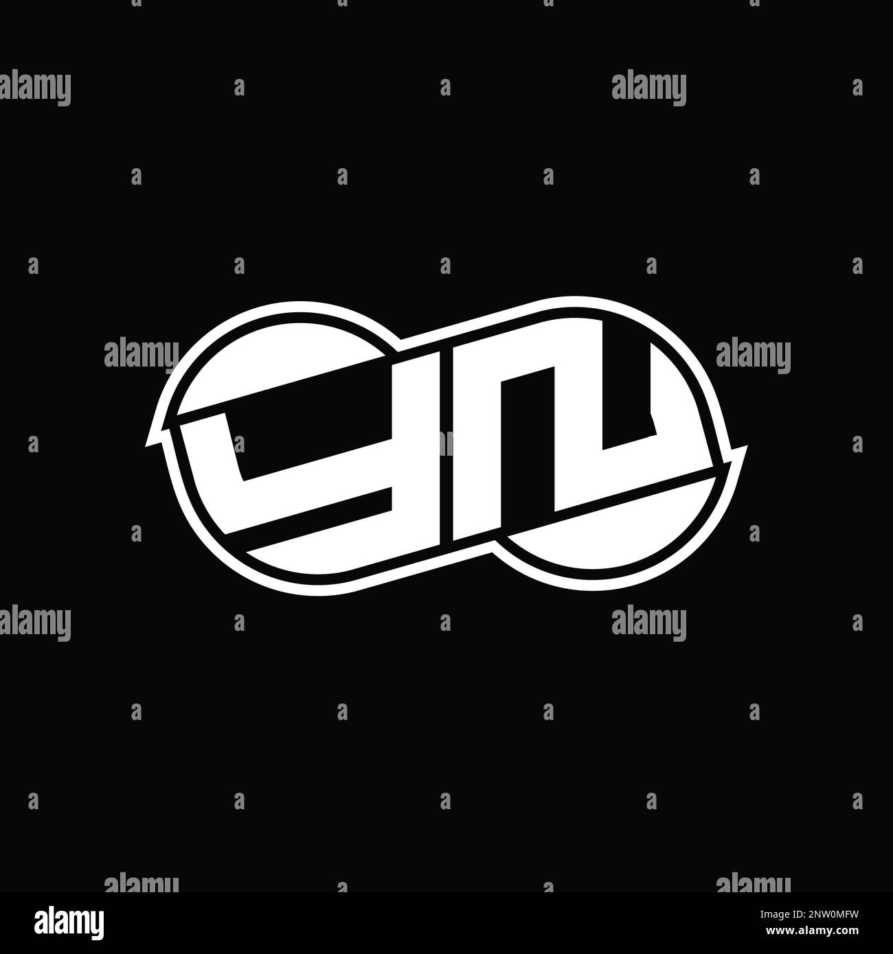 YN Logo monogram abstract infinity shape half round vector images ... YN Logo monogram abstract infinity shape half round vector images ...