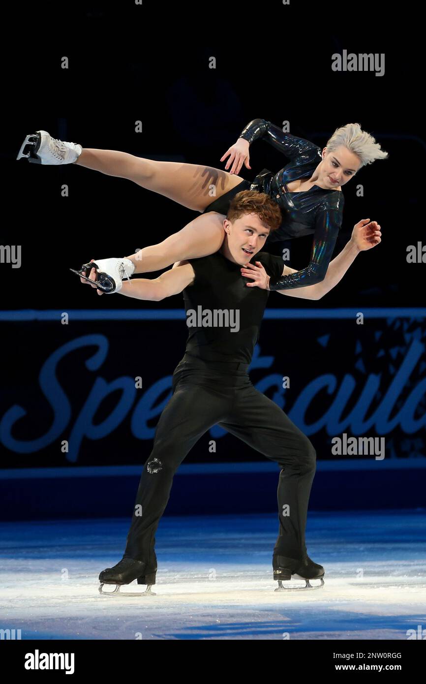 DETROIT, MI - JANUARY 27: DETROIT, MI - Karina Manta and Joseph Johnson ...