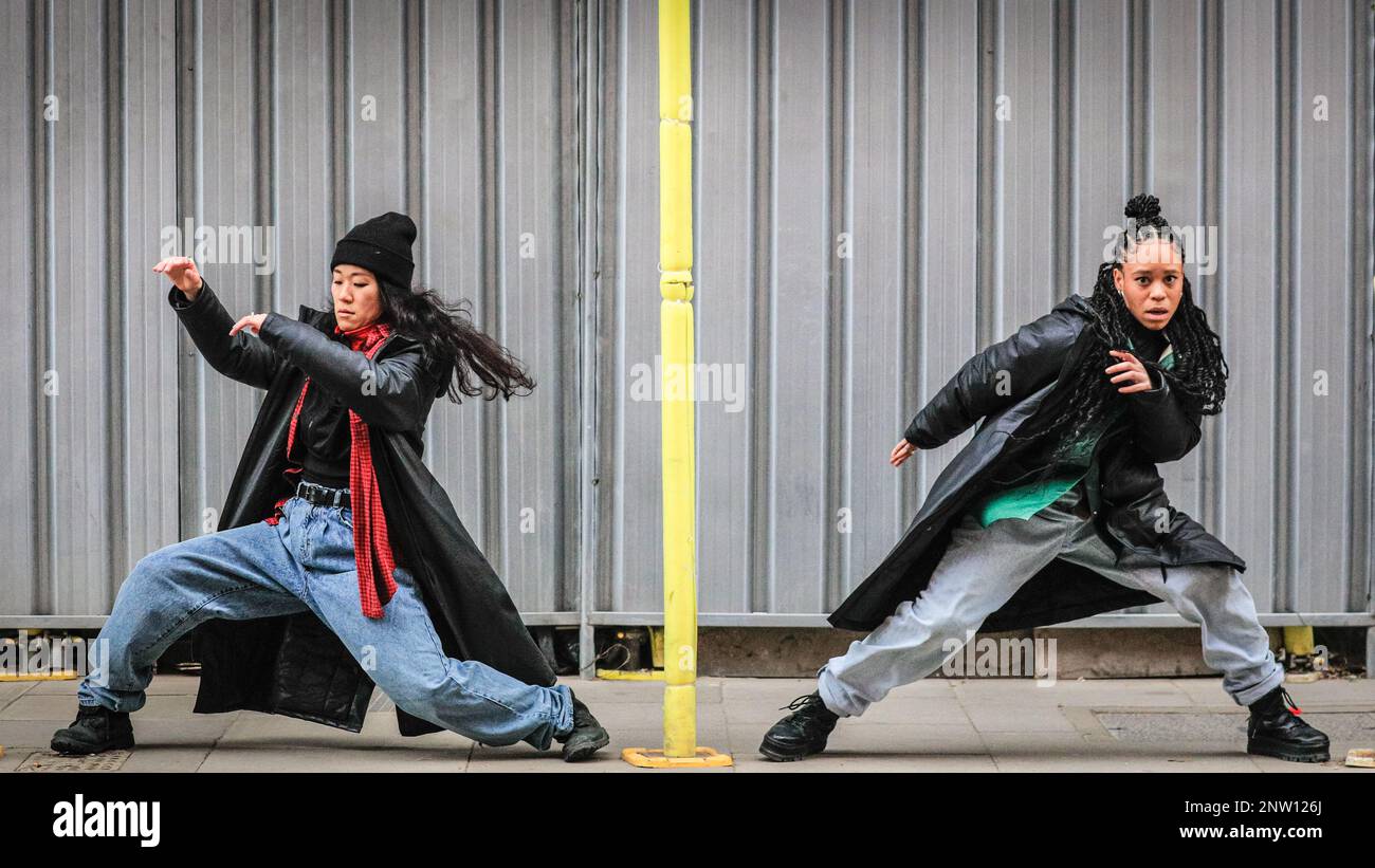 London, UK. 28th Feb, 2023. Sarah and Yukiko. SAY, the gig-meets-dance ...