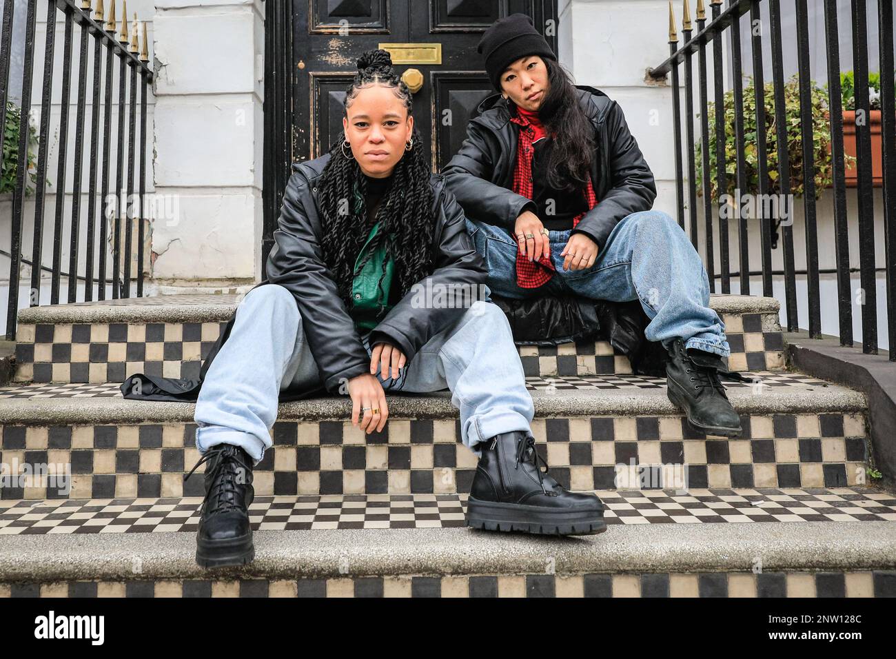 London, UK. 28th Feb, 2023. Sarah and Yukiko. SAY, the gig-meets-dance ...