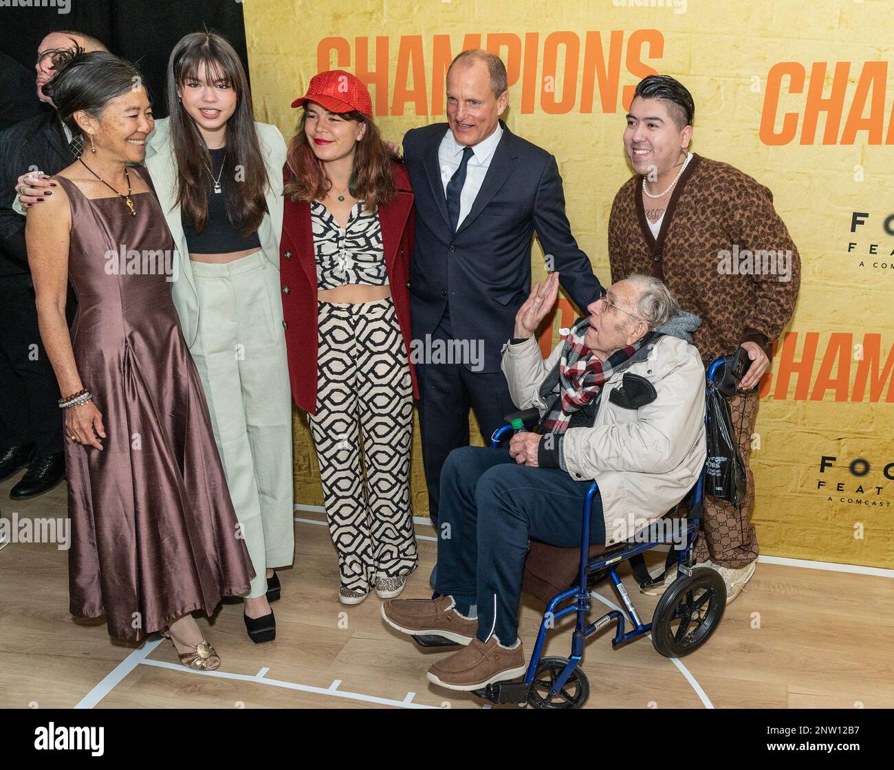 New York, United States. 28th Feb, 2023. Woody Harrelson and family ...