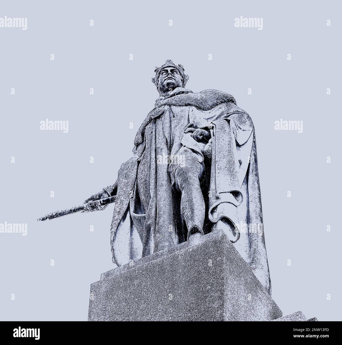 Photo illustration of the statue of King William over the entrance ...