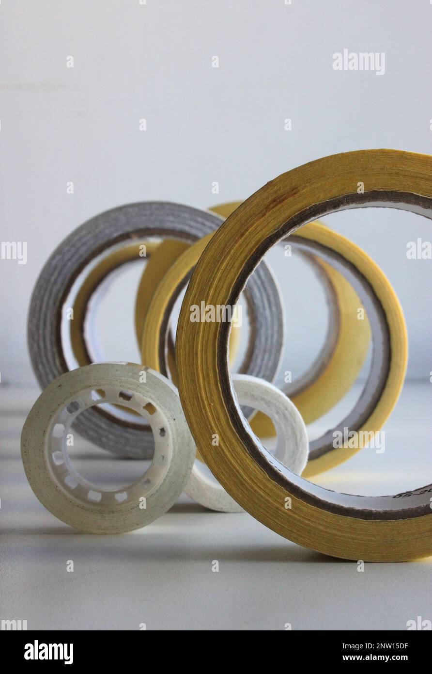 Variety Types Of Package Tapes With Different Widths And Diameters ...