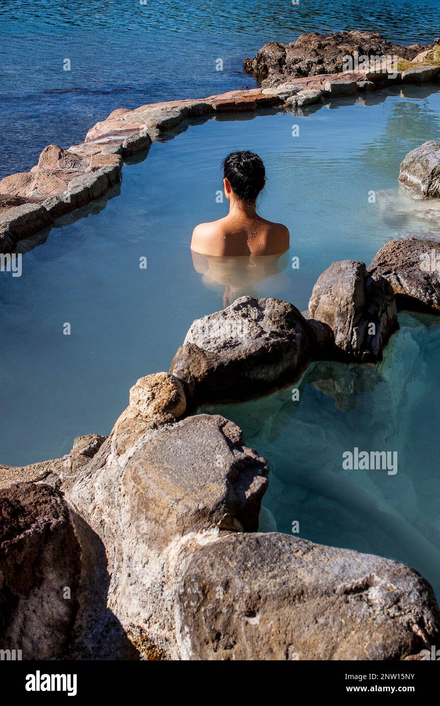 Chomon-no-yu, rotemburo or onsen, is the open air hot spring bath at ...