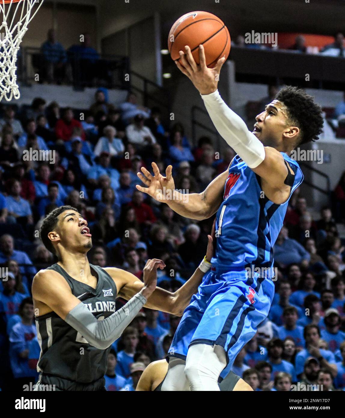 Mississippi guard Breein Tyree (4) shoots against Iowa State guard ...