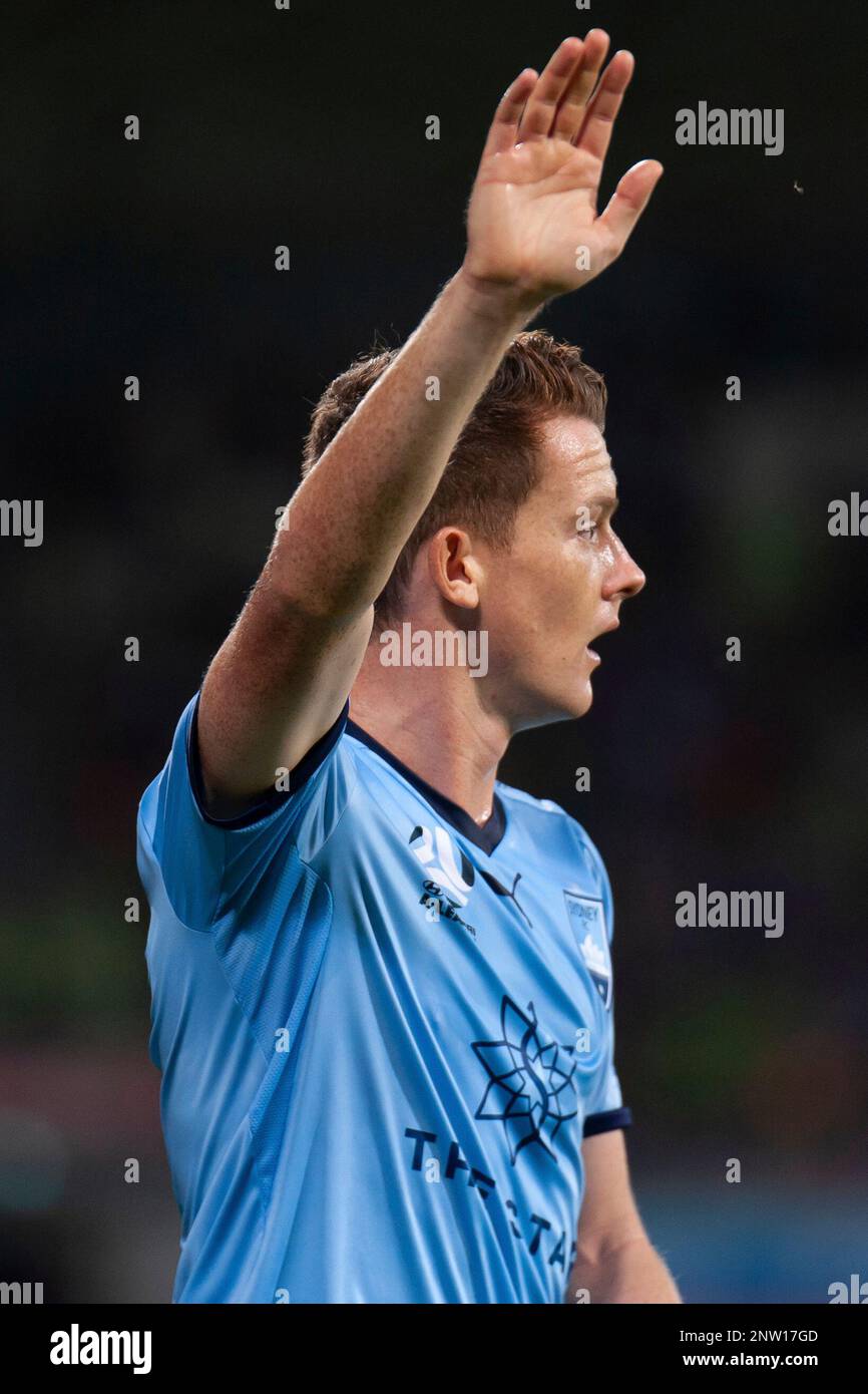 MELBOURNE, AUSTRALIA - JANUARY 26: Sydney FC midfielder Brandon O'Neil ...
