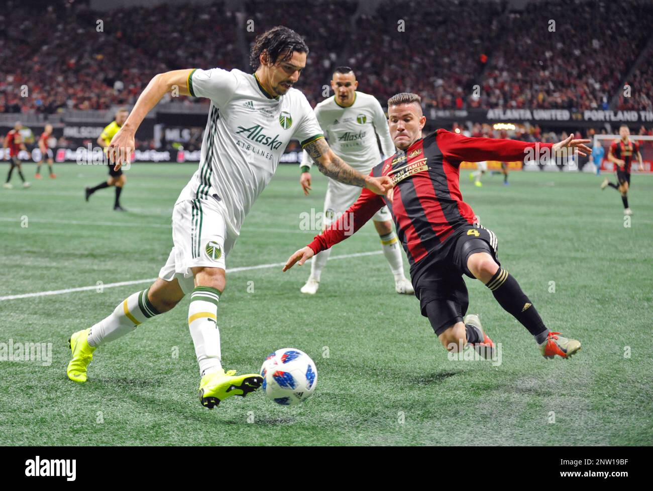 ATLANTA, GA - DECEMBER 08: Atlanta United defender Greg Garza (right ...
