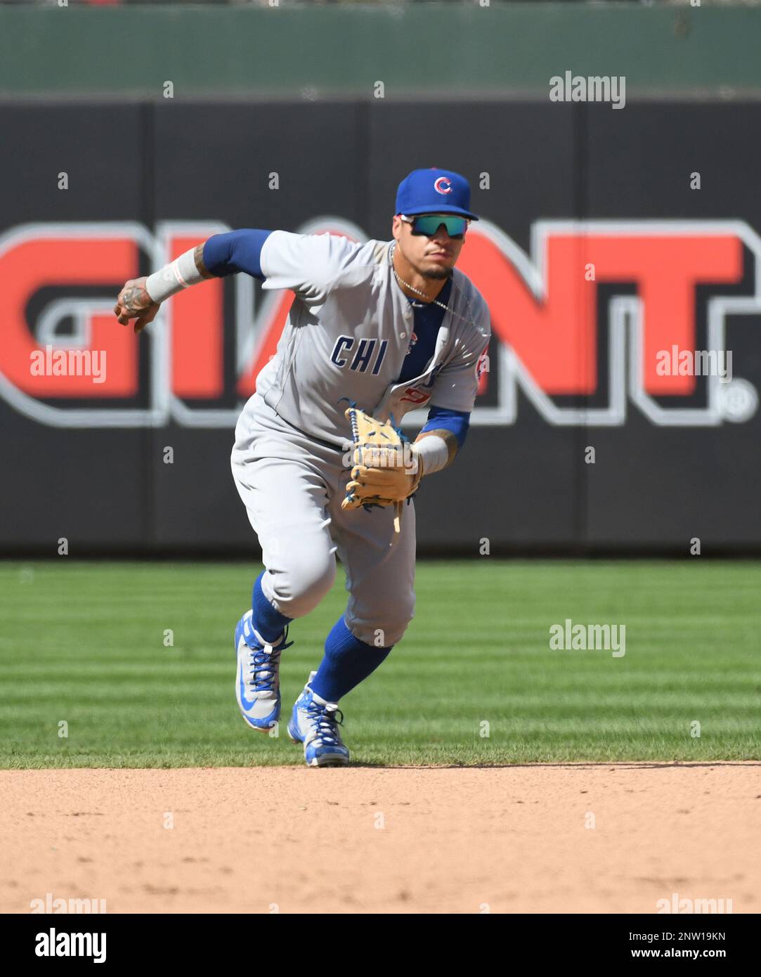 Chicago Cubs infielder Javier Baez (9) during game against the ...