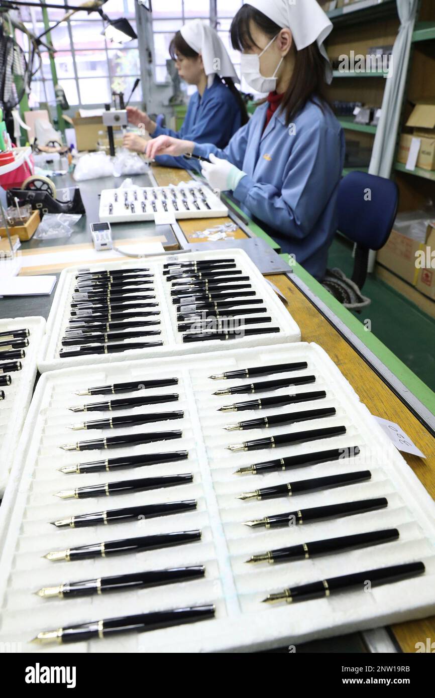 Fountain pens are pictured at the Tenno factory of The Sailor Pen in ...