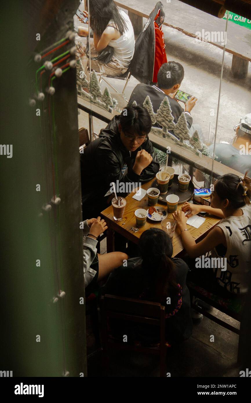 coffee shop with friends Stock Photo - Alamy