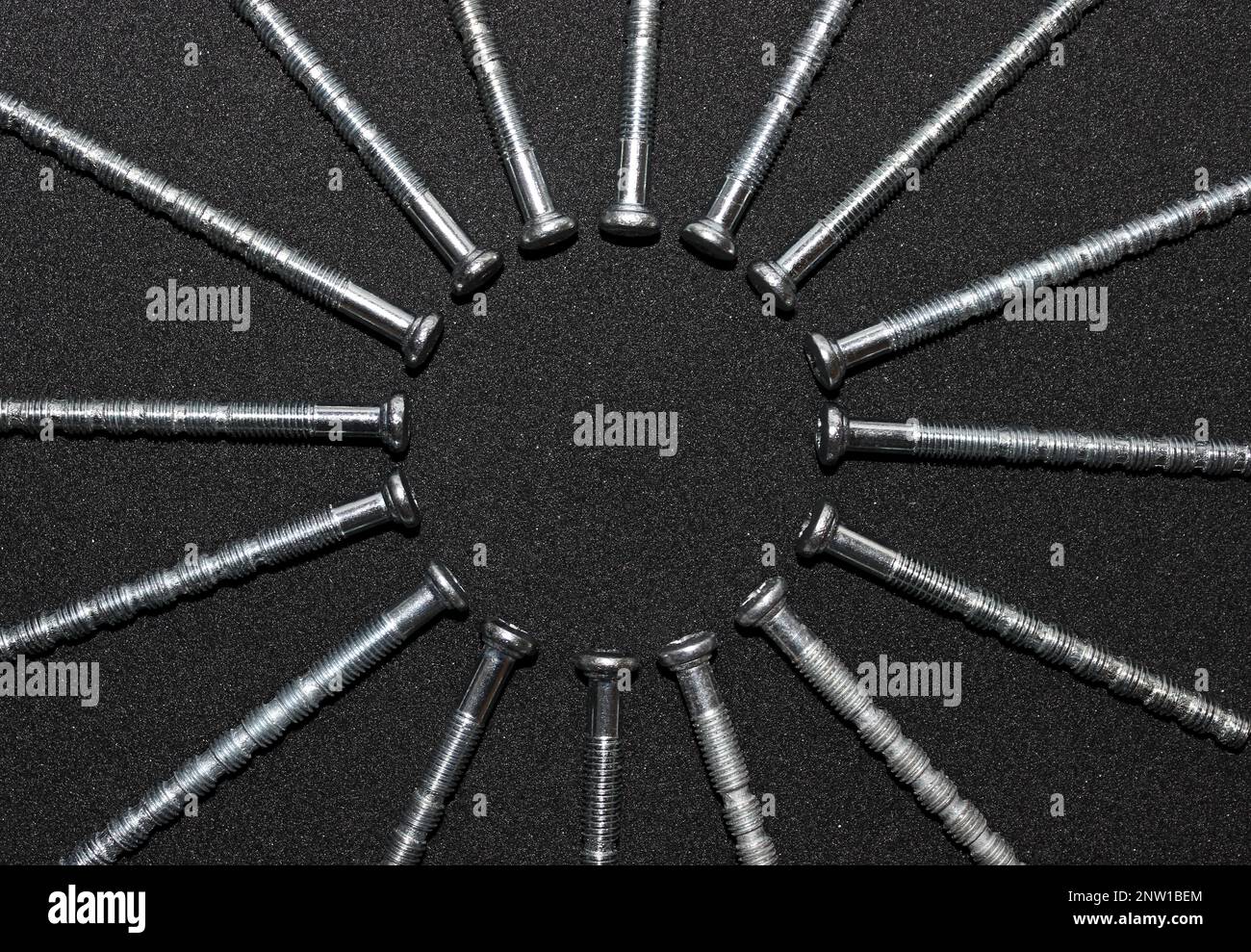 Furniture Screw. Interrupted Thread Cross Bolts Laid Out In A Shape Of ...