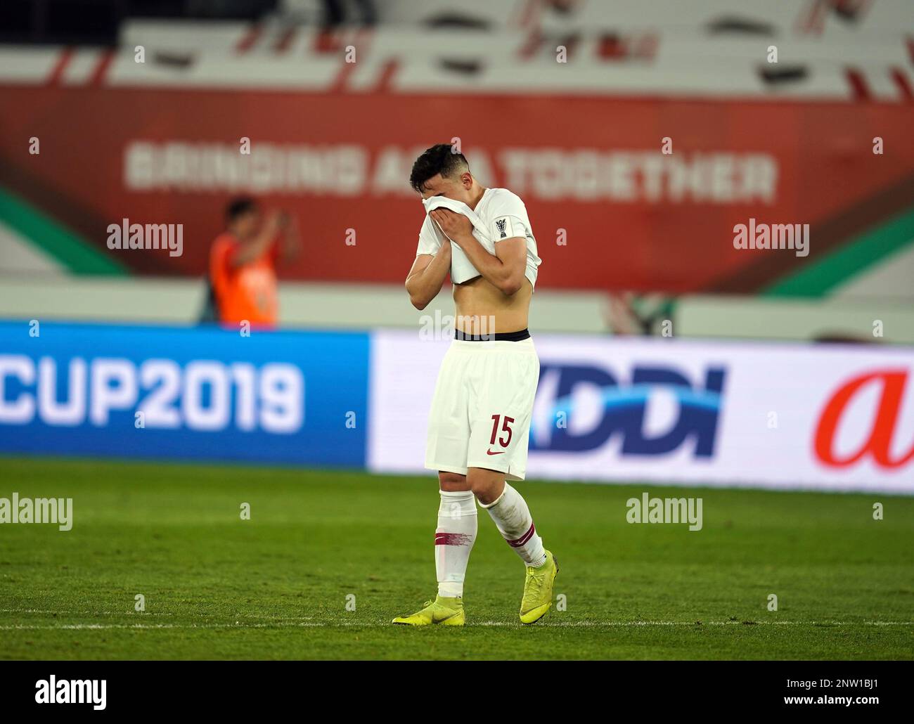 January 25, 2019 : Bassam Al-Rawi of Qatar celebrating the win during ...