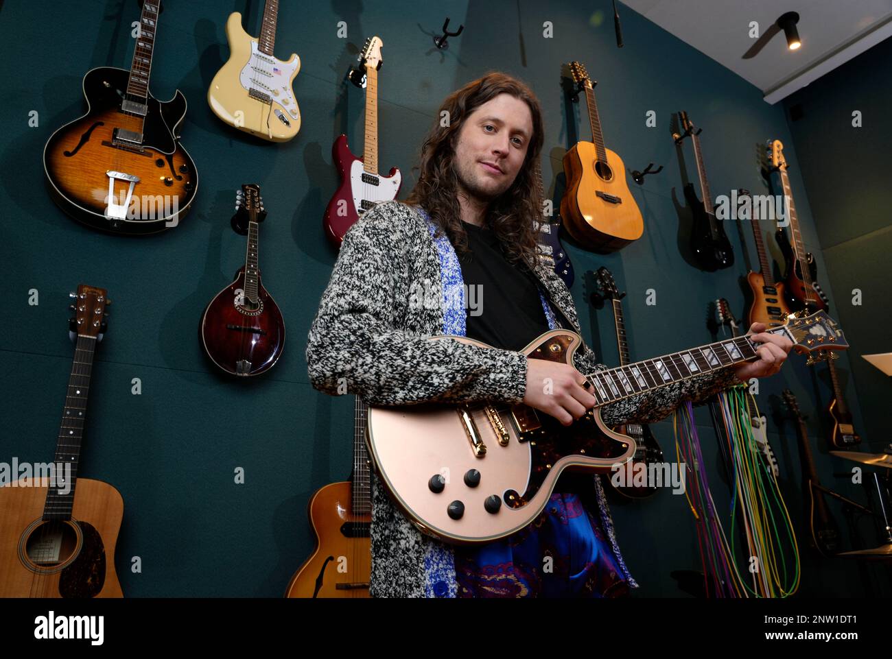 Composer Ludwig Goransson poses for a portrait at his music studio ...