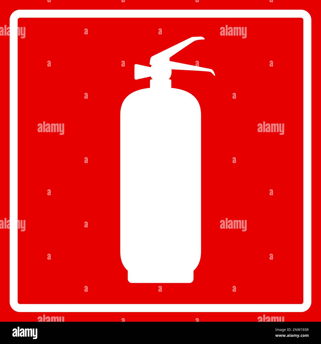 Fire extinguisher icon. Fire extinguisher red sticker. Fire equipment ...