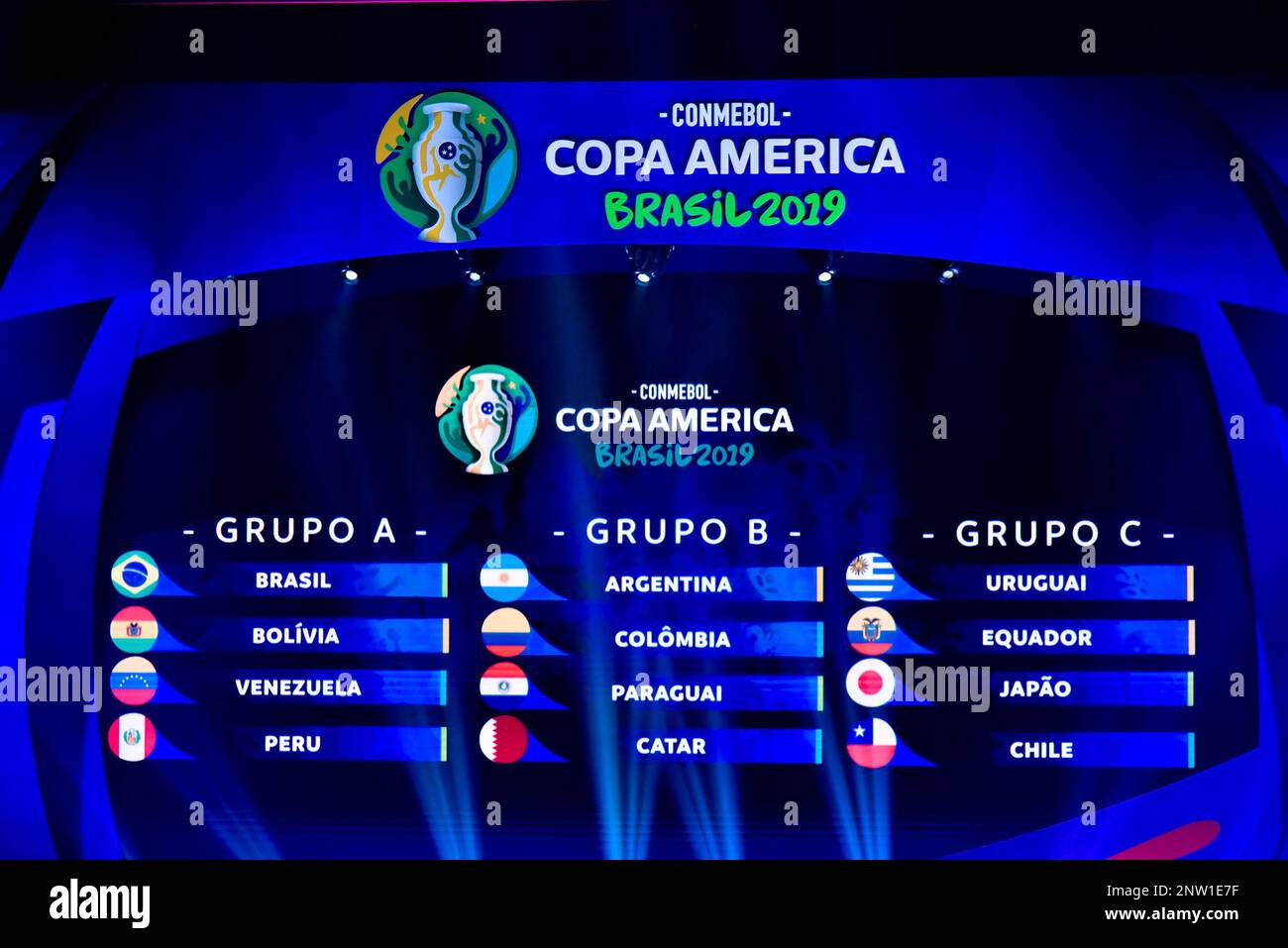 RJ - Rio de Janeiro - 01/24/2019 - Copa America 2019, Groups' Draw ...