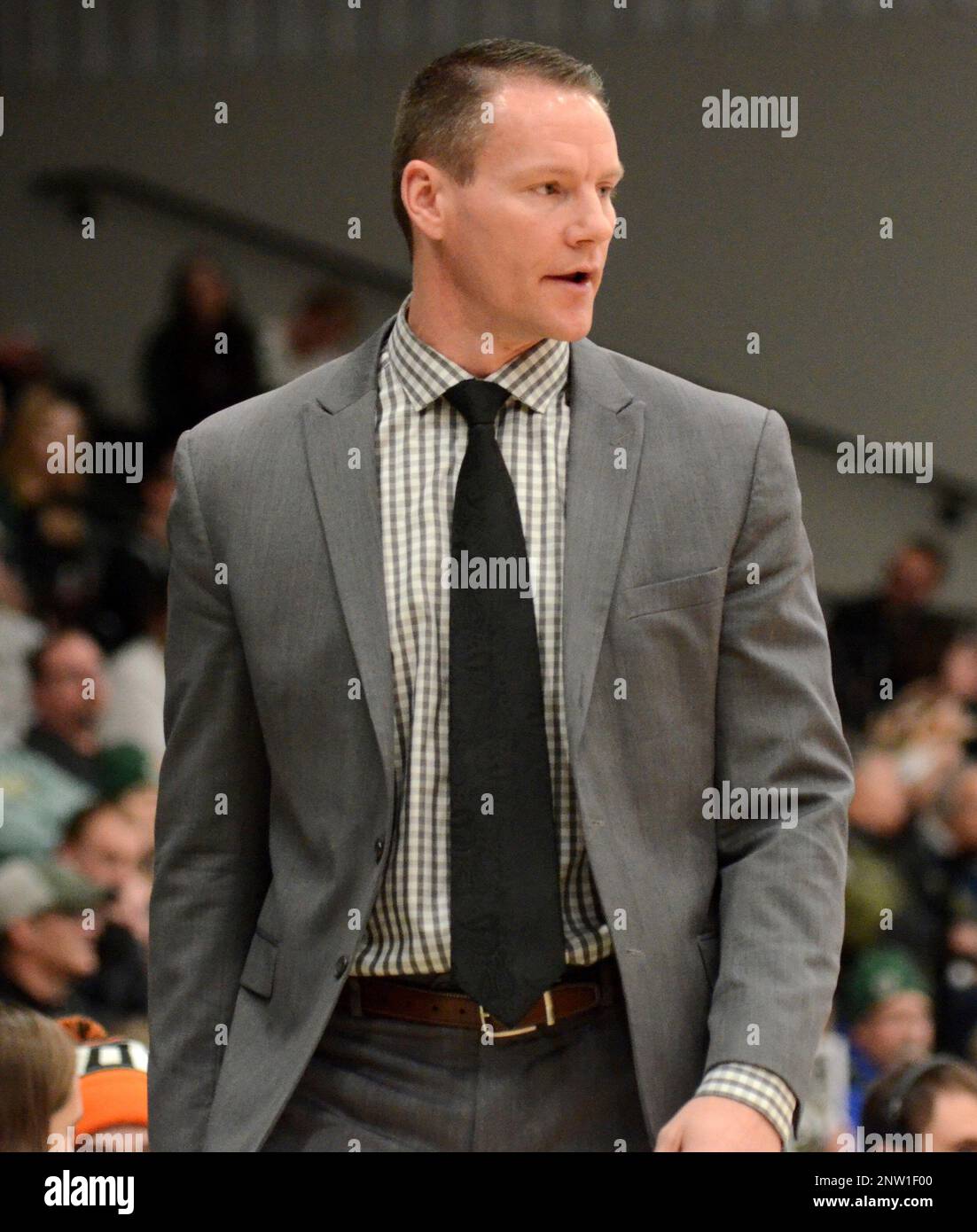 January 23, 2019: Wisconsin Herd head coach Jordan Brady looks on ...