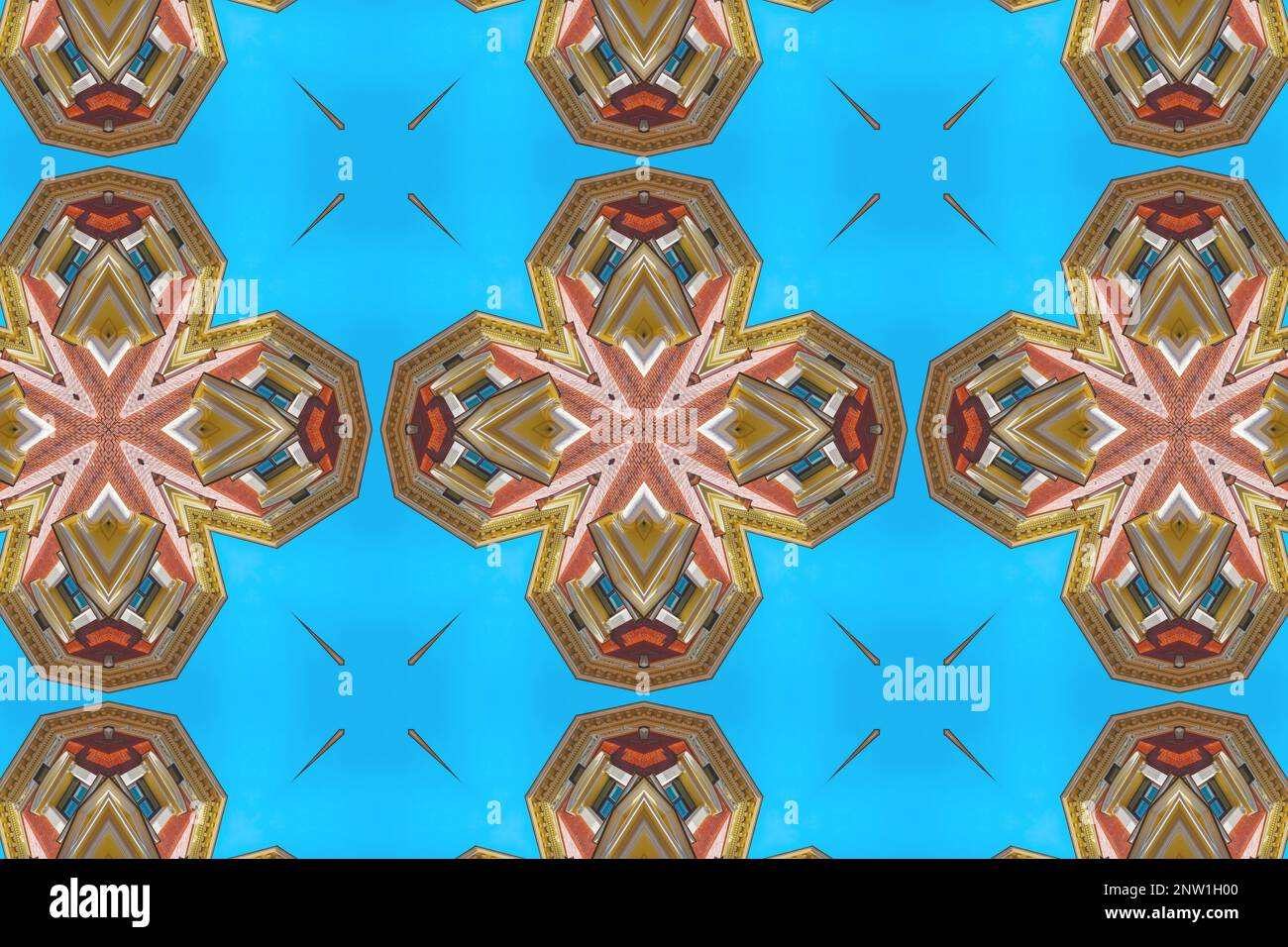 Abstract kaleidoscopic pattern background, computer generated graphic ...