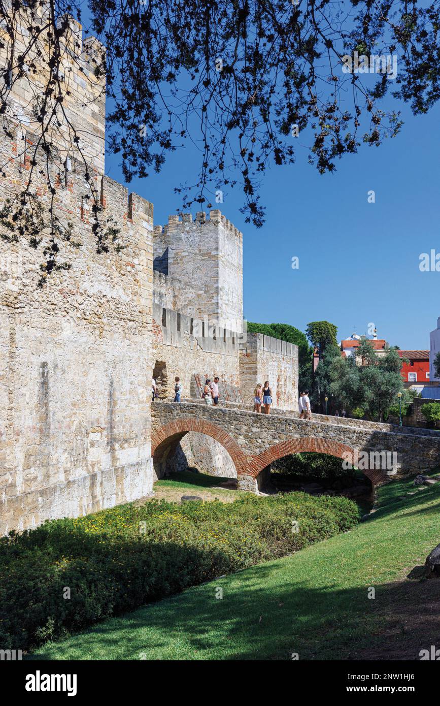 Lisbon, Portugal. Entrance to the Castelo de Sao Jorge/the Castle of ...