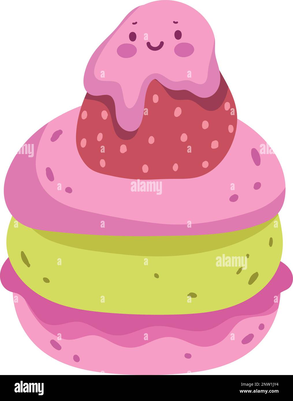 Matcha Cake Roll Stock Vector Image & Art - Alamy