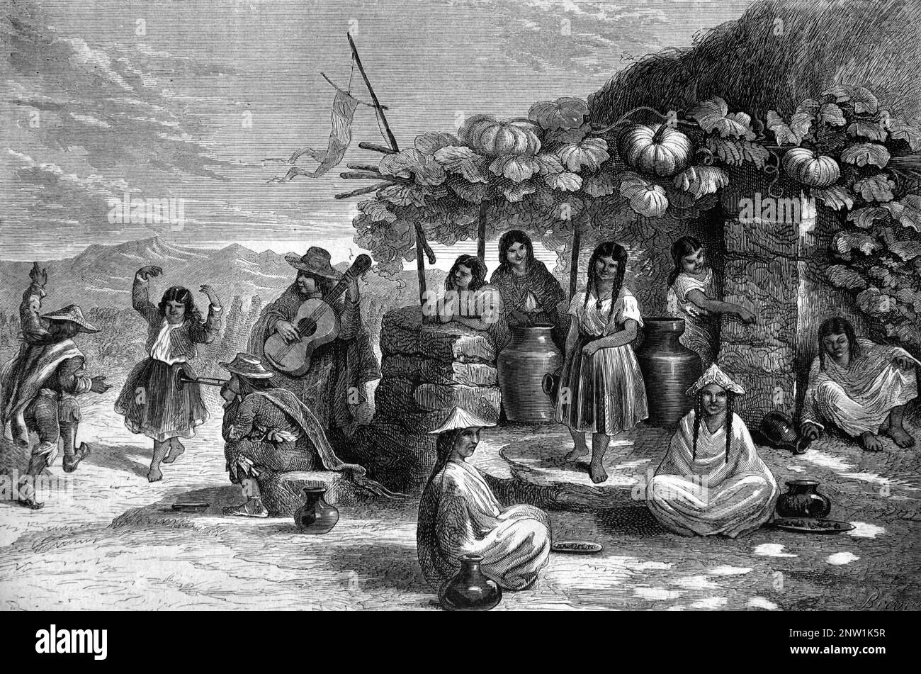 Indigenous People, Aymara and/or Quechua Natives, at a Rural Cabaret ...