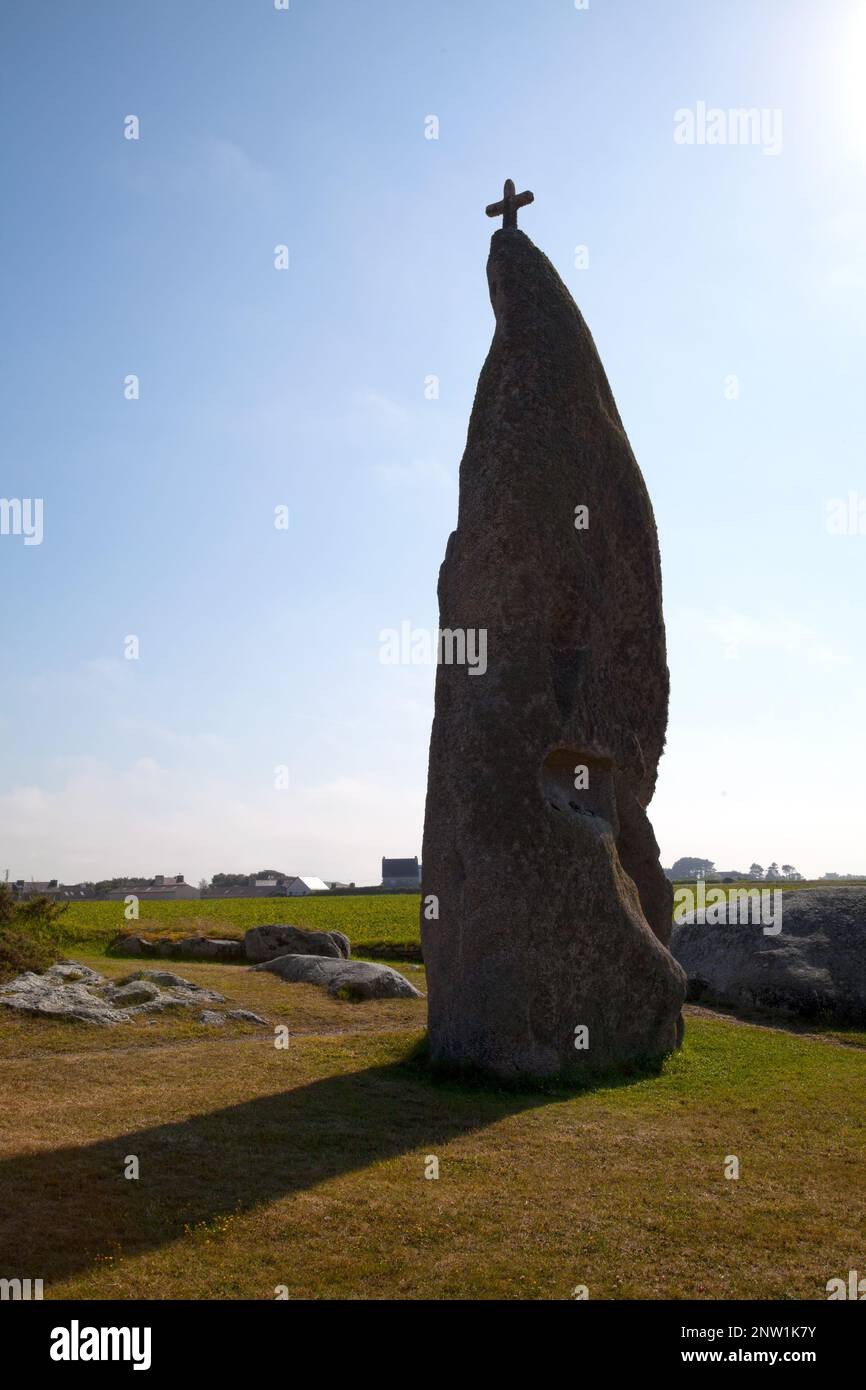 The menhir of Men Marz is a christianized menhir located in the commune ...