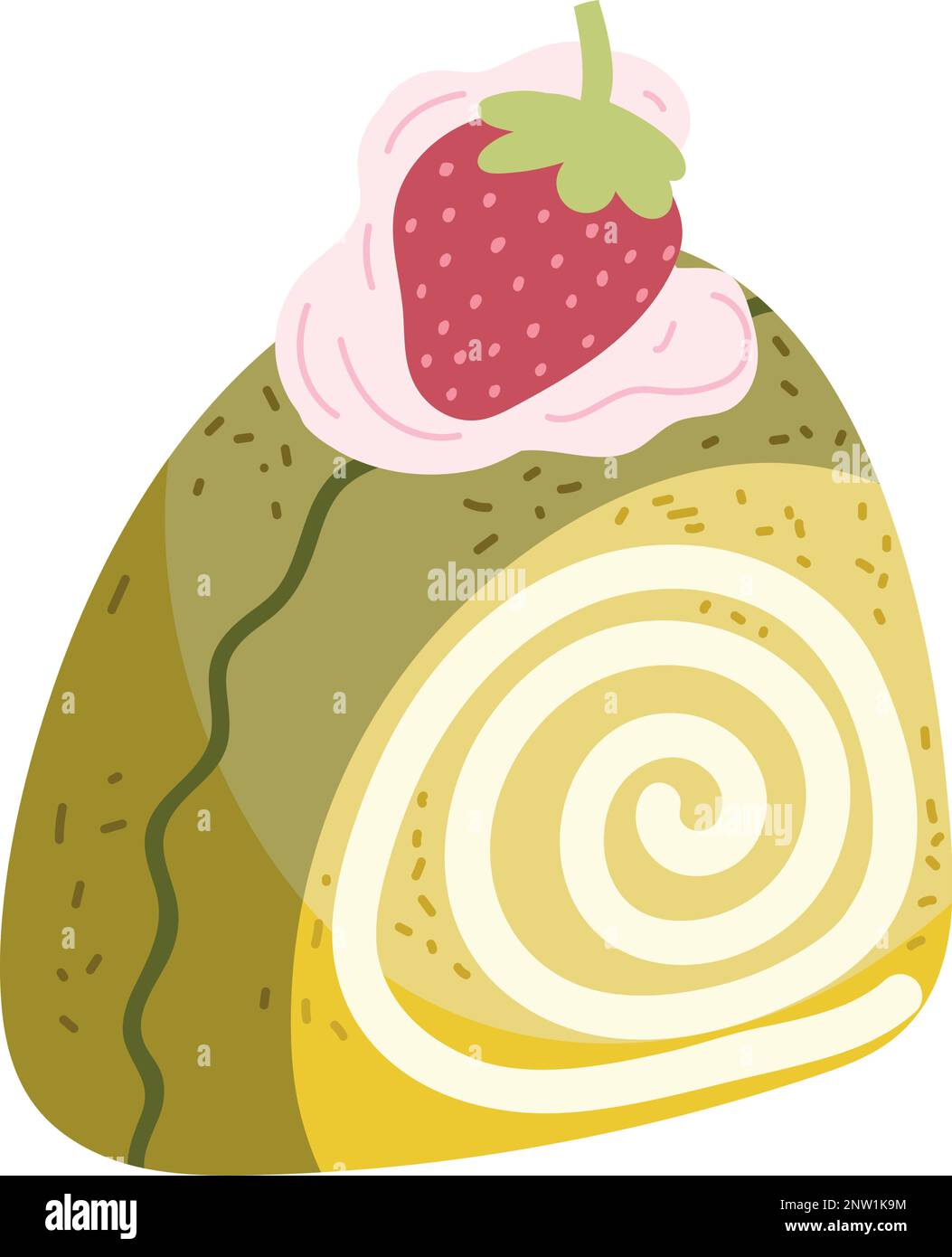 matcha pastry roll Stock Vector Image & Art - Alamy