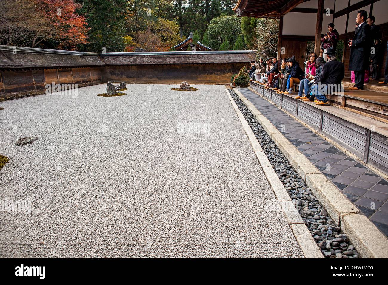 Zen garden in Ryoanji temple,UNESCO World Heritage Site,Kyoto, Japan ...