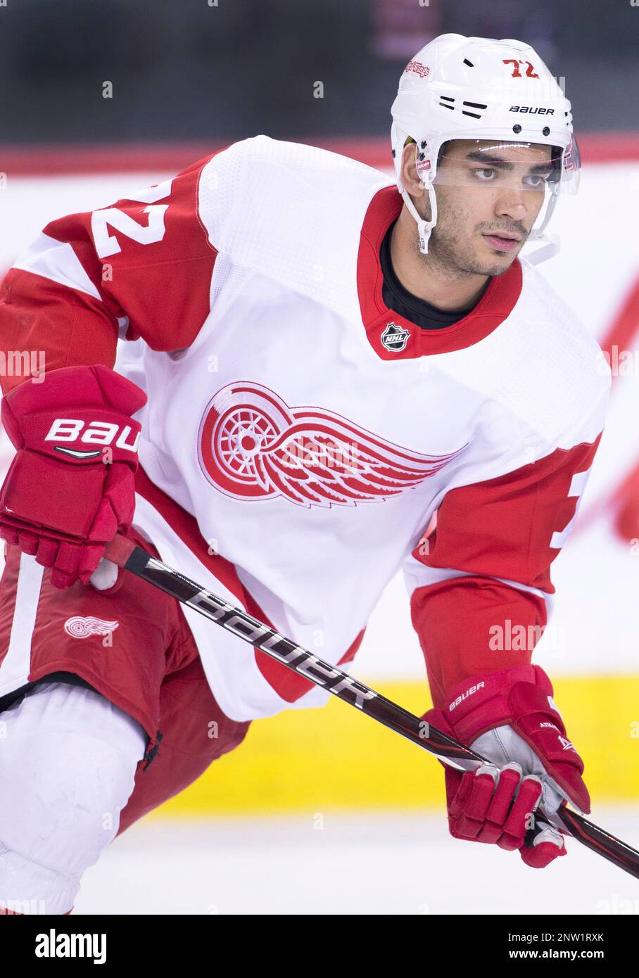 NHL profile photo on Detroit Red Wings player Andreas Athanasiou during ...