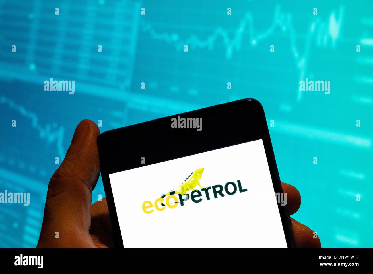 In this photo illustration, the Colombian oil and gas company ...