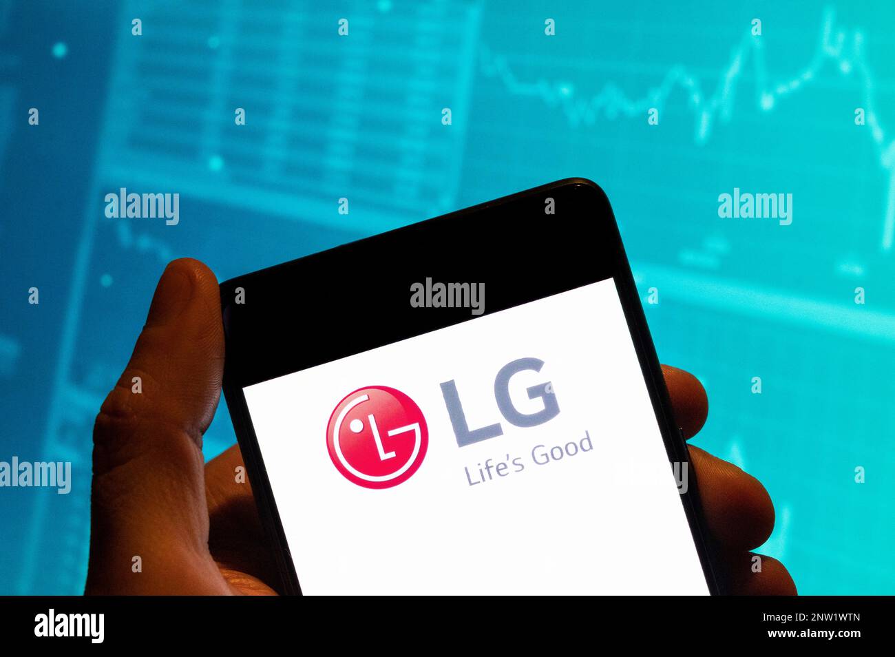 In this photo illustration, the South Korean multinational technology ...