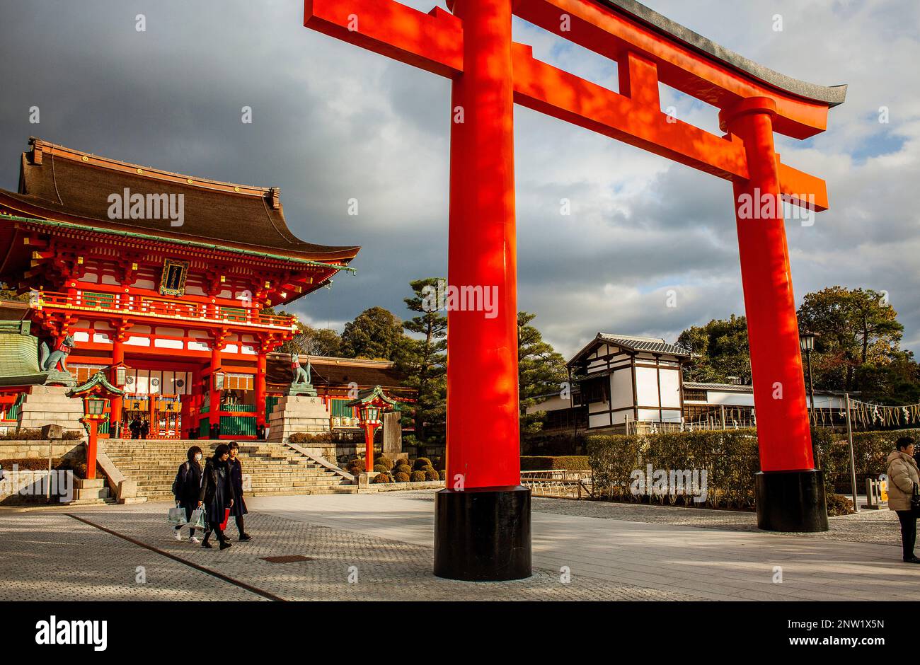Main entrance to Fushimi Inari-Taisha sanctuary,Kyoto, Japan Stock ...