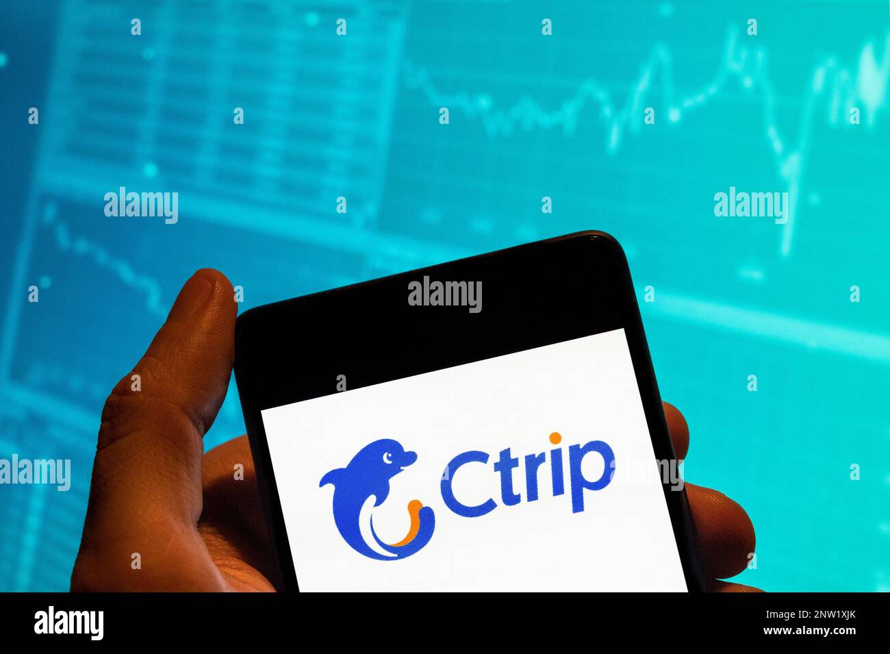 In this photo illustration, the Chinese travel search service provider ...