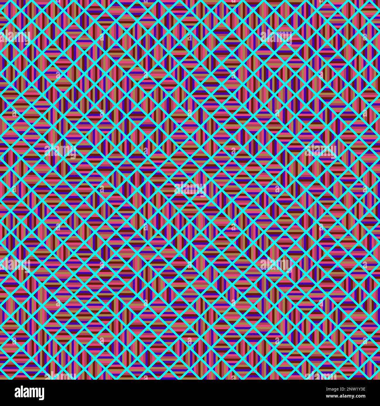 Colorised Rhombuses tiles tessellation pattern illustration Stock ...