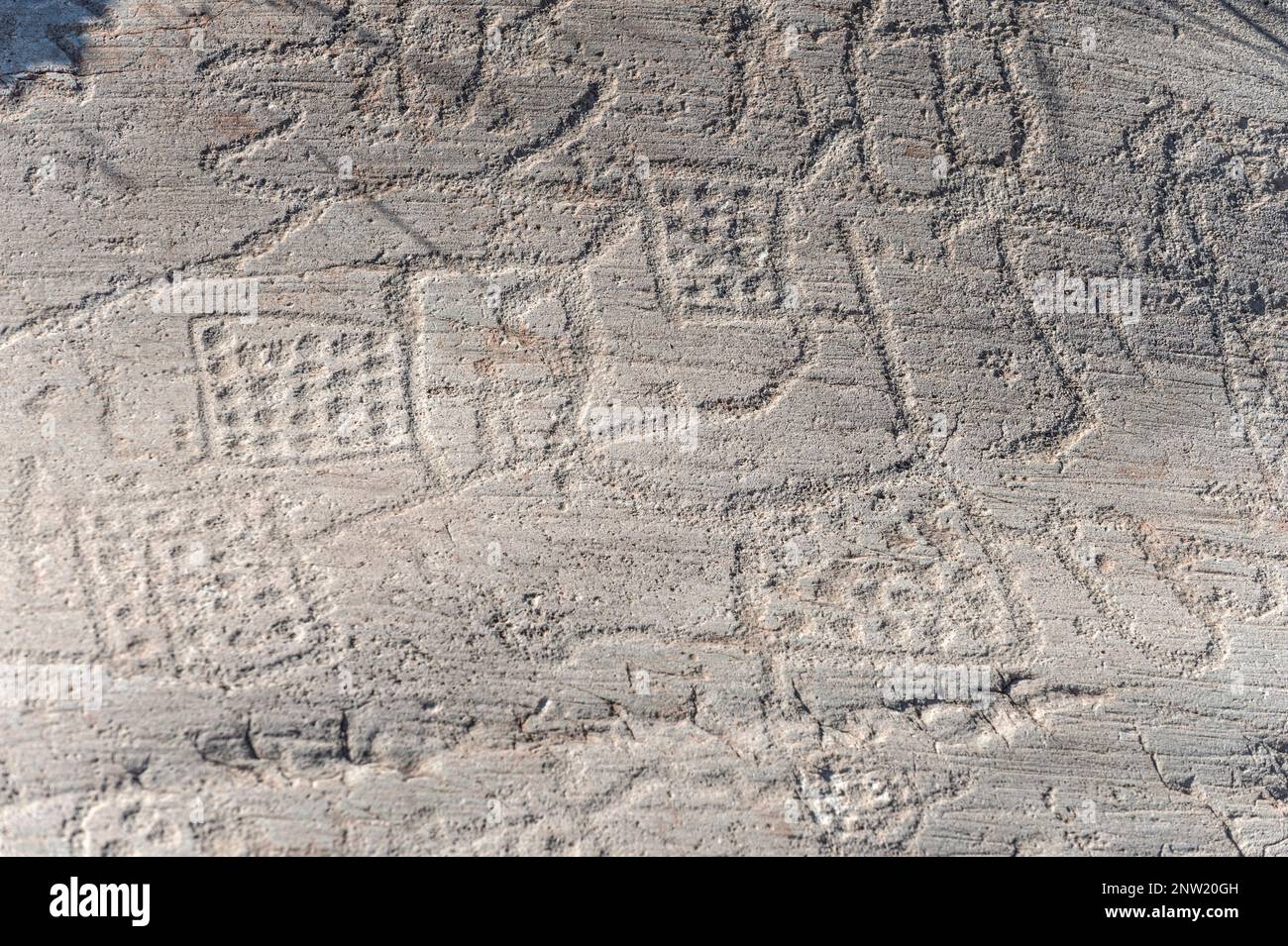 rocks with rocky engravings, map of bedolina, capo di ponte, italy ...