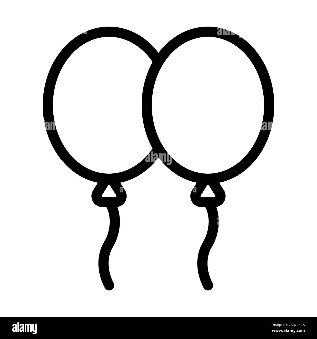 Wedding balloons icon outline Cut Out Stock Images & Pictures - Alamy