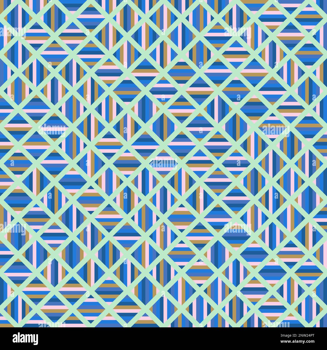 Colorised Rhombuses tiles tessellation pattern illustration Stock ...