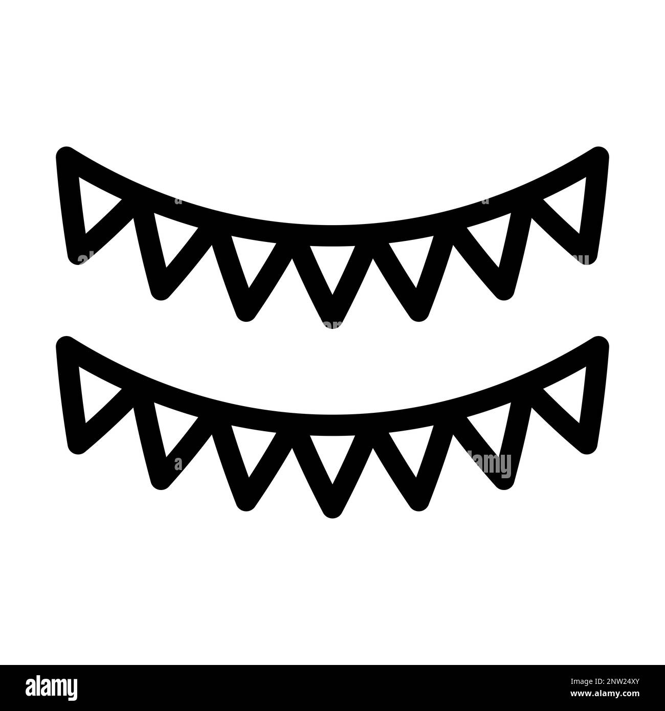 Bunting ribbon Black and White Stock Photos & Images - Alamy