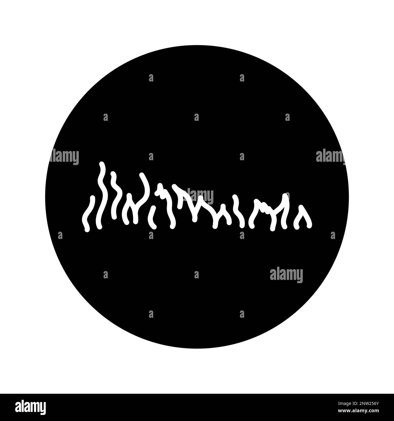 Line of fire black line icon. Pictogram for web page, mobile app, promo ...