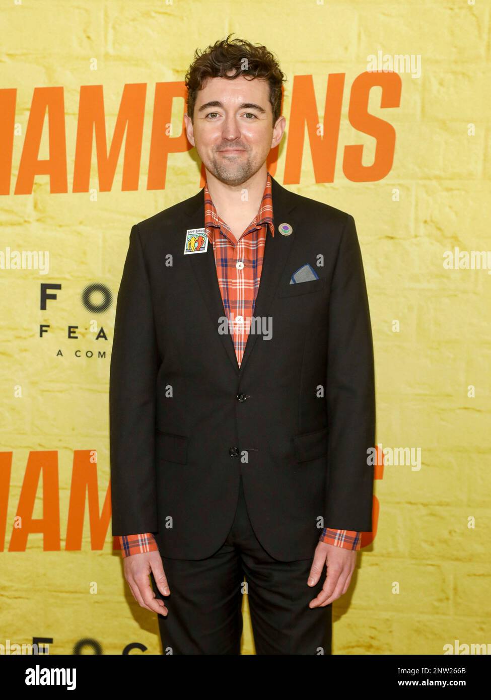Actor Matt Cook attends the premiere of Focus Features' "Champions" at ...