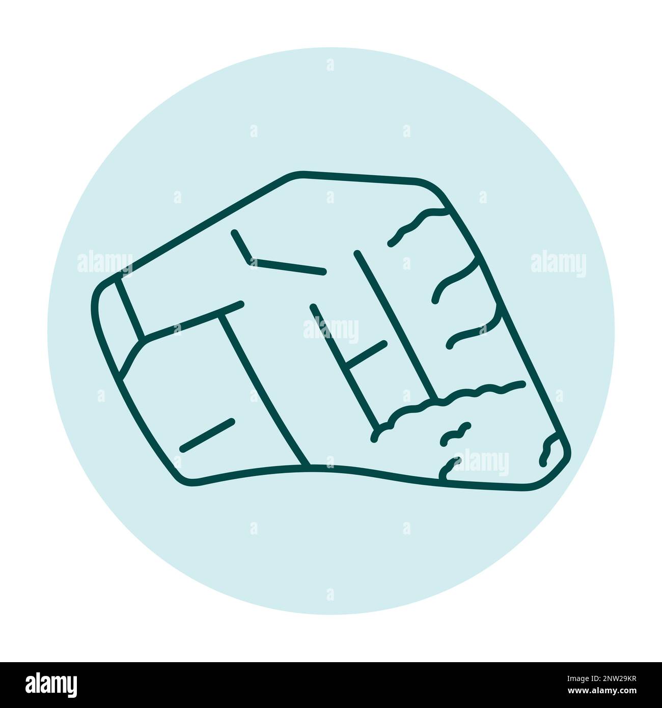 Aquamarine color line icon. Precious stones. Pictogram for web page ...