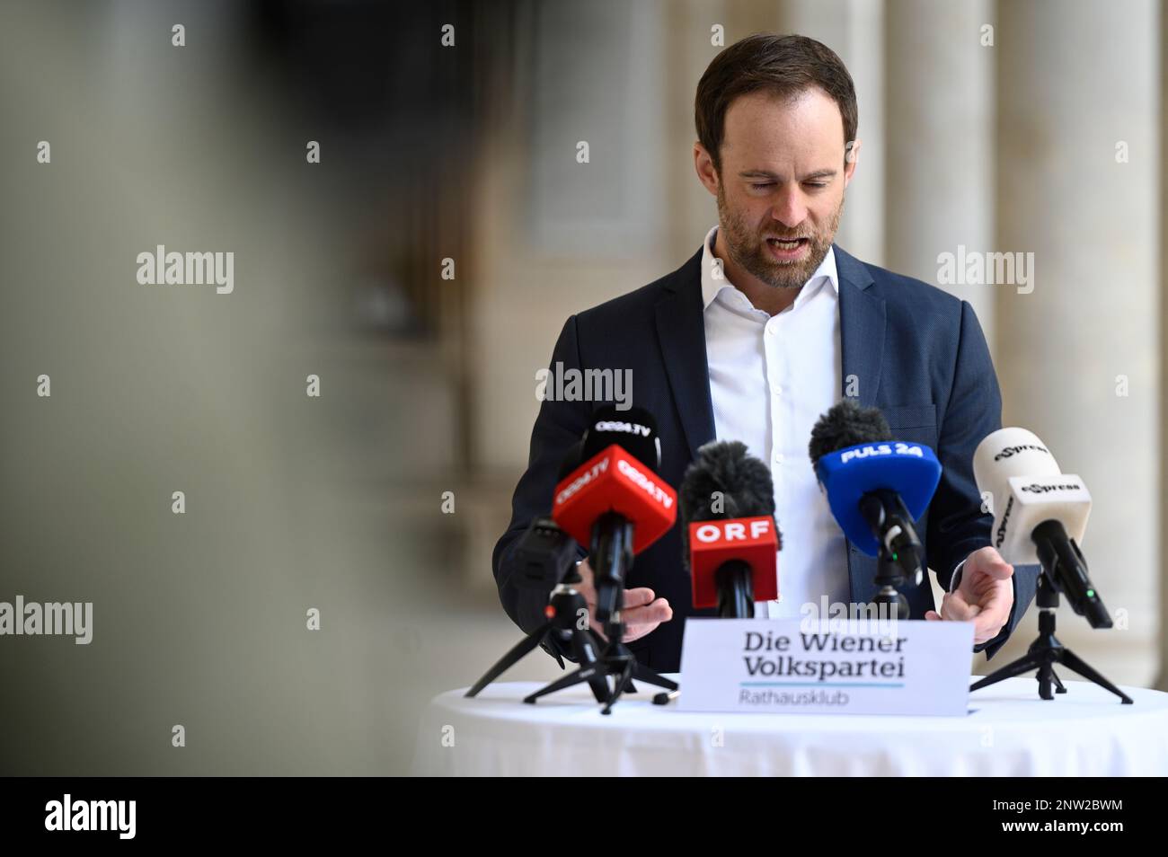 Vienna, Austria. 28th Feb, 2023. Press conference with club chairman ...