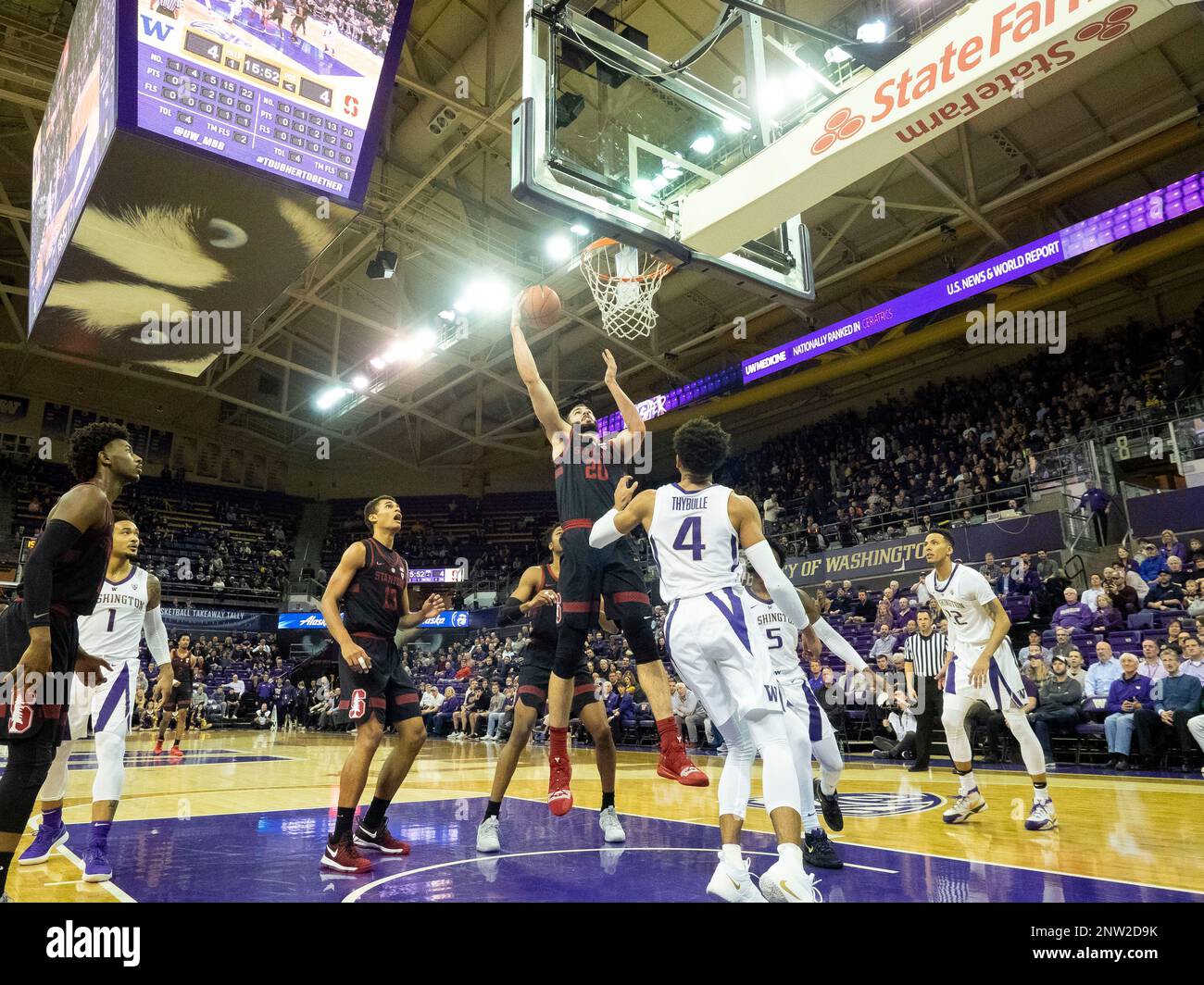SEATTLE, WA - JANUARY 17: Stanford Cardinal center Josh Sharma (20 ...