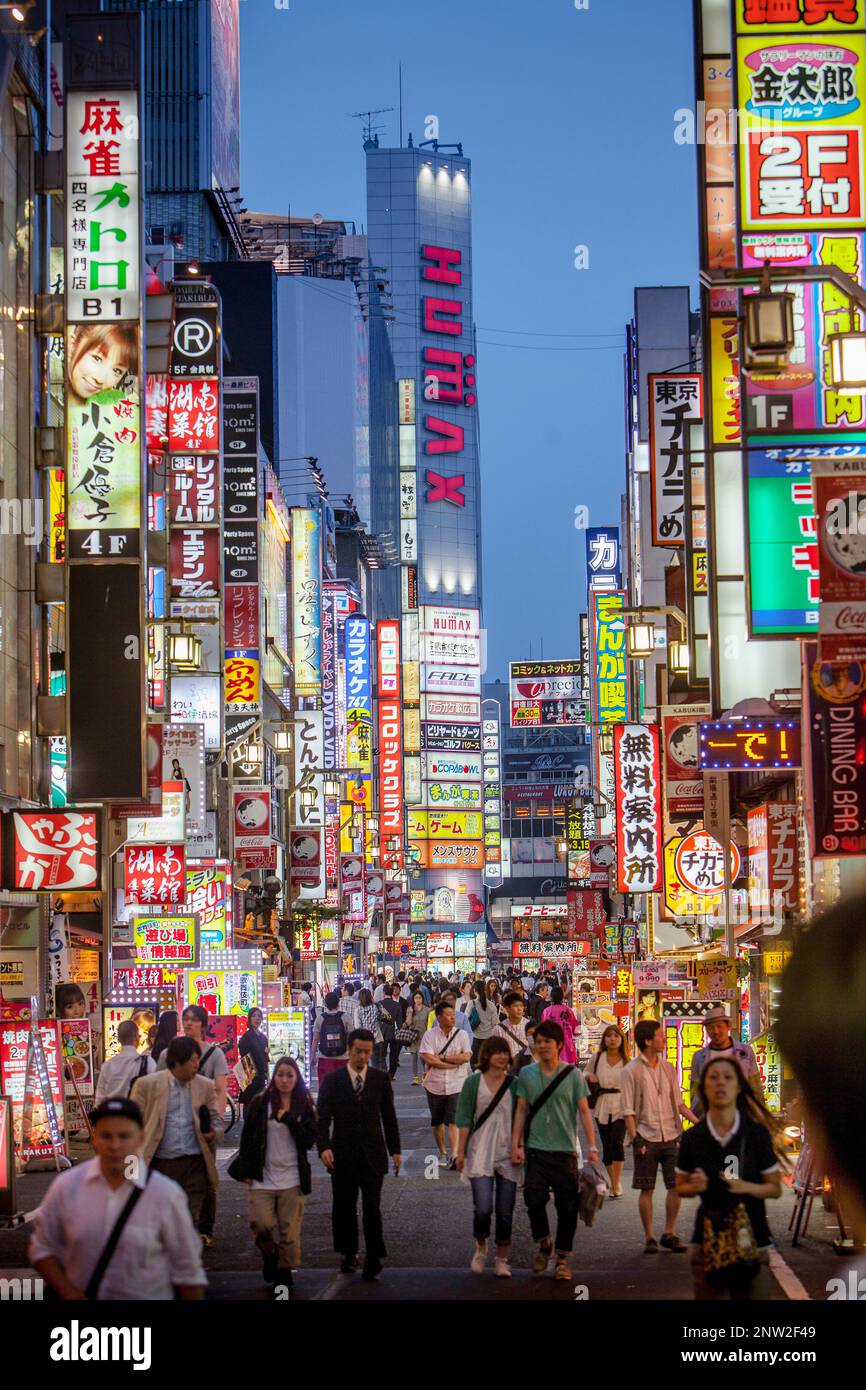 Kabukicho Entertainment District at Shinjuku,Tokyo City, Japan, Asia ...