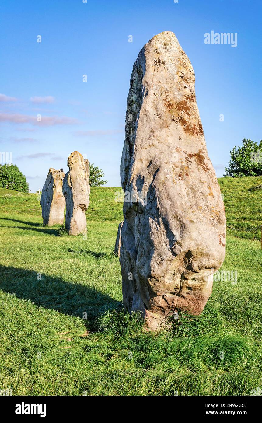 Avebury neolithic henge monument in England Stock Photo - Alamy