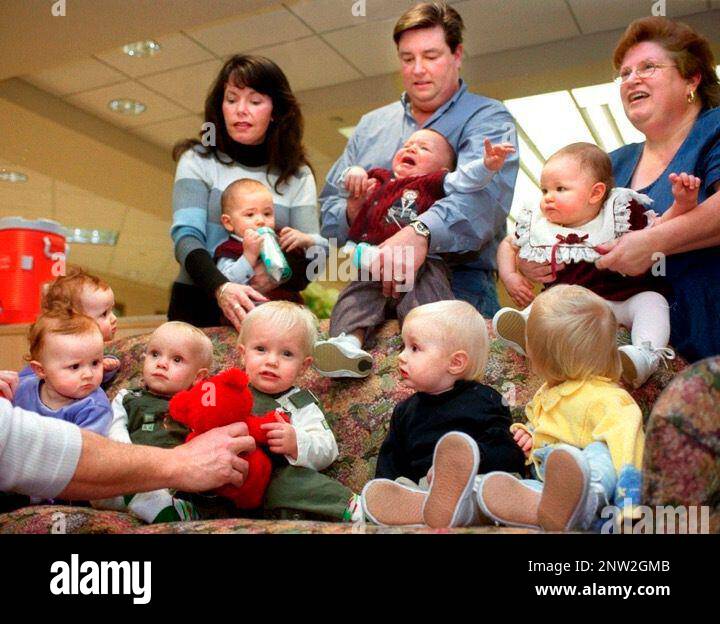 In this Jan. 10, 2019 photo, Darrin Dohme, center, has his hands full ...